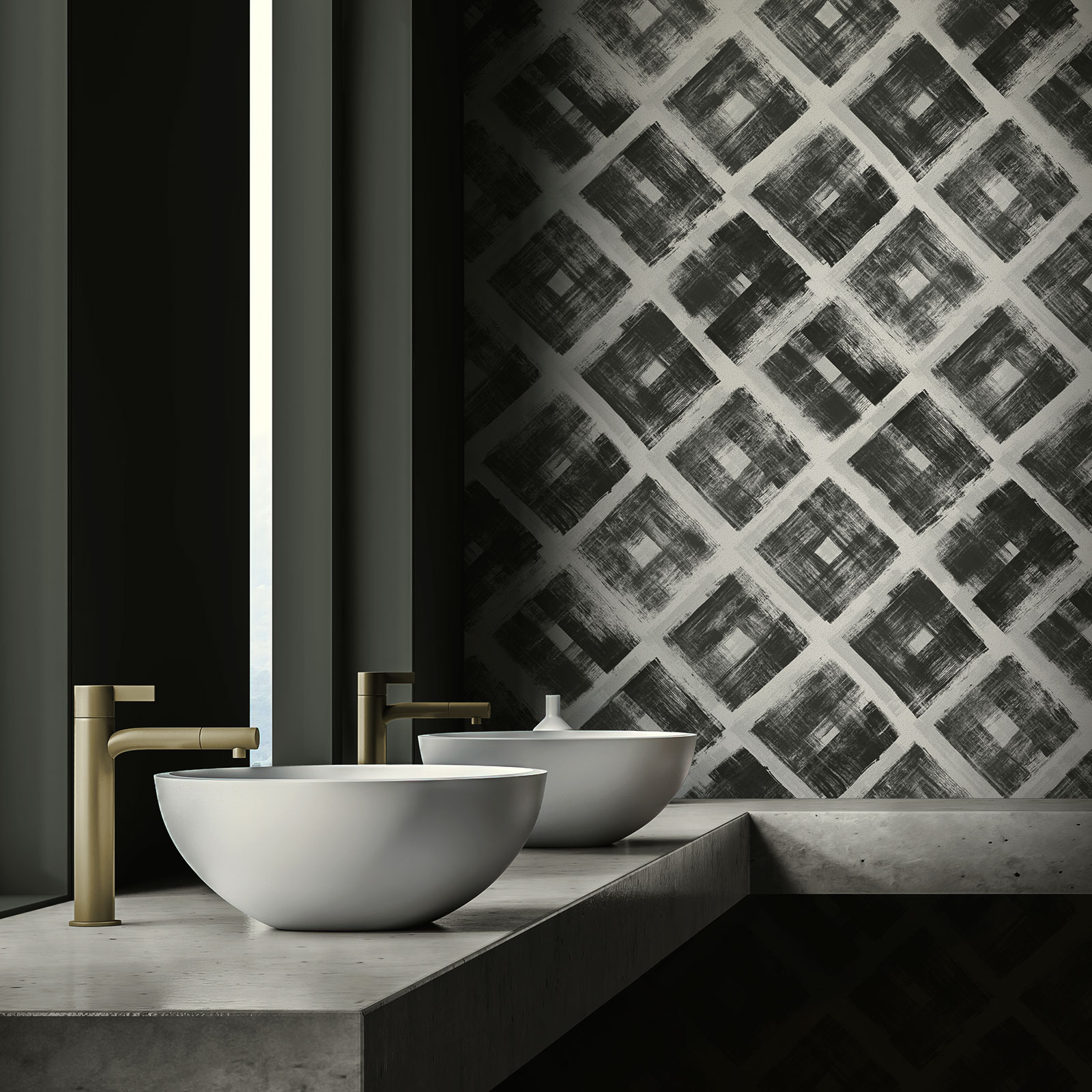 Clays Hatch Wallpaper Slate from 17 Patterns