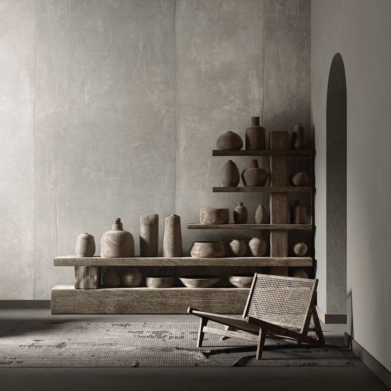 Velar Plain Wallpaper Light Grey from 17 Patterns Wallcoverings